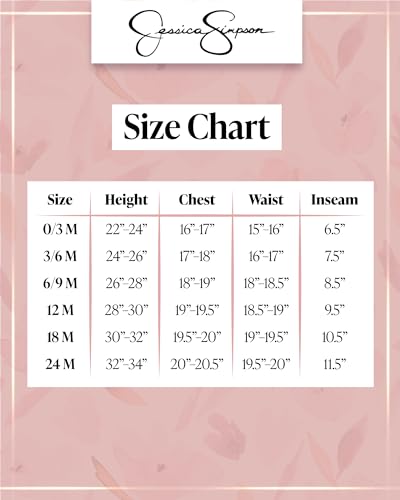 Jessica Simpson Baby Girls' Romper - Overall Jumpsuit with Hat or Headband - Long Sleeve Bodysuit for Newborns/Infants, 0-24M, Size 3-6 Months, Leopard