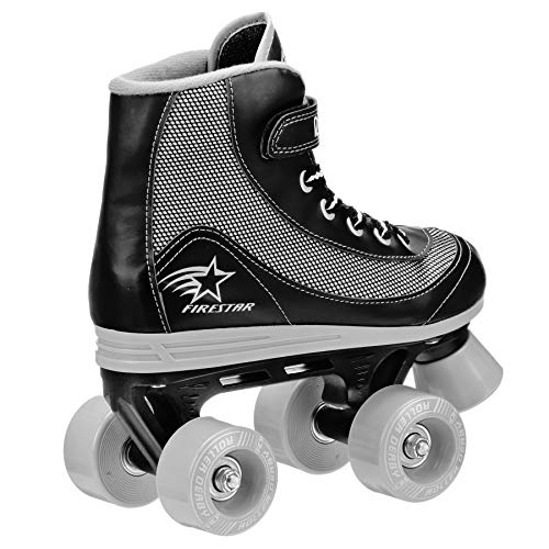 Roller Derby Youth Boys Firestar Roller Skate, Size 3, Black/Gray