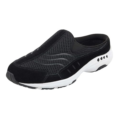 Easy Spirit womens Traveltime Mule, Traveltime Black Suede 960, 11 W