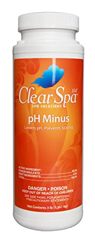 Clear Spa Hot Tub Balancing Chemical Bundle Includes pH Plus, pH Minus, Alkalinity, Calcium, Test Strips, LeisureQuip ScumBoat, and LeisureQuip Hot Tub Care Guide E-Book