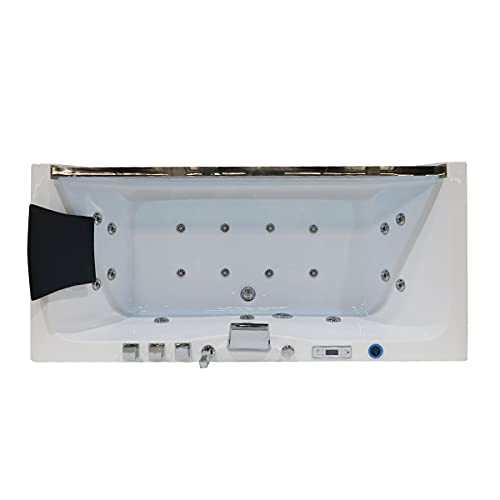 DECORAPORT 68 Inch 1 Person Whirlpool Air Bubble Infusion Hydro-massage Bathtub with Control Panel,Air jets with Light (D-DK-Q408)