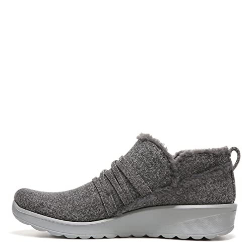 BZees Womens Glide Slip-On Ankle Boot Grey 5 M
