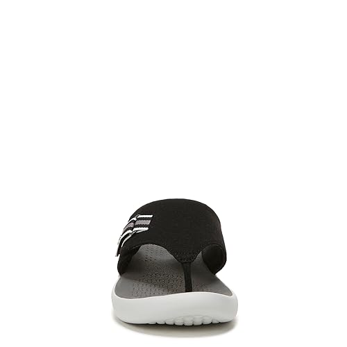 BZees Womens Camp Out Thong Sandal Black 7.5 M