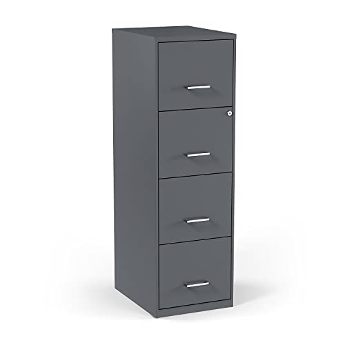 STAPLES 2806663 4-Drawer Vertical File Cabinet Charcoal Letter 18-Inch D (52148)
