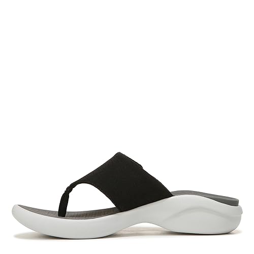 BZees Womens Camp Out Thong Sandal Black 7.5 M