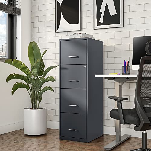 STAPLES 2806663 4-Drawer Vertical File Cabinet Charcoal Letter 18-Inch D (52148)