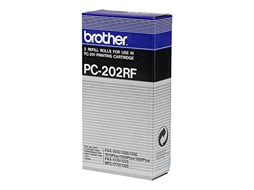 Brother Pc202rf Thermal Transfer Refill Roll, Black, 2/Pk - In Retail Packaging