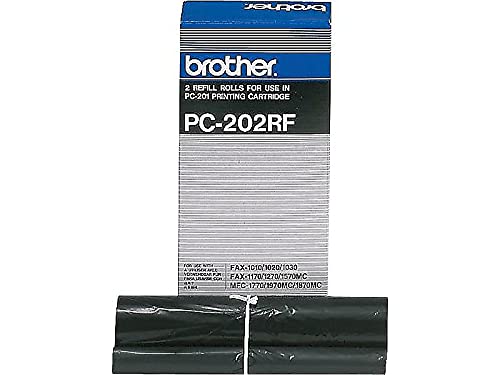 Brother Pc202rf Thermal Transfer Refill Roll, Black, 2/Pk - In Retail Packaging