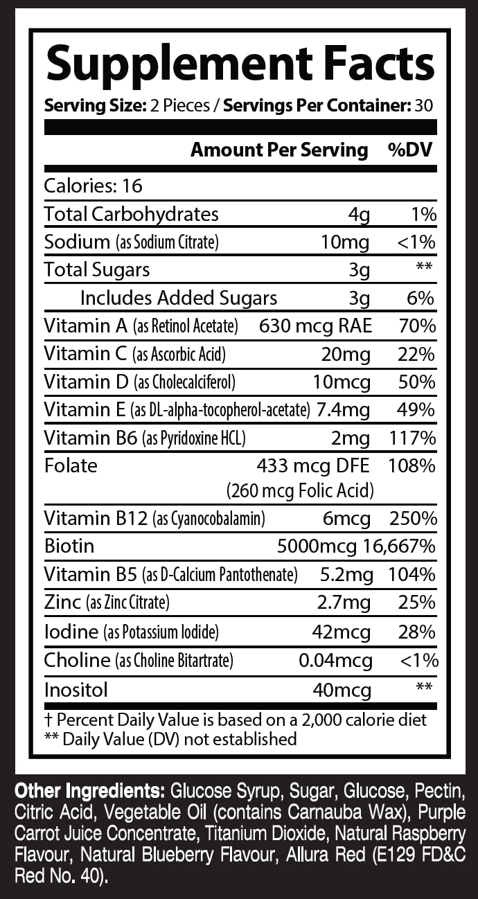 Thank God It's Natural tgin Wild Growth Vitamins Hair Skin + Nails Gummies Duo Box - 120 Count - Repair - Restore - Hair Growth