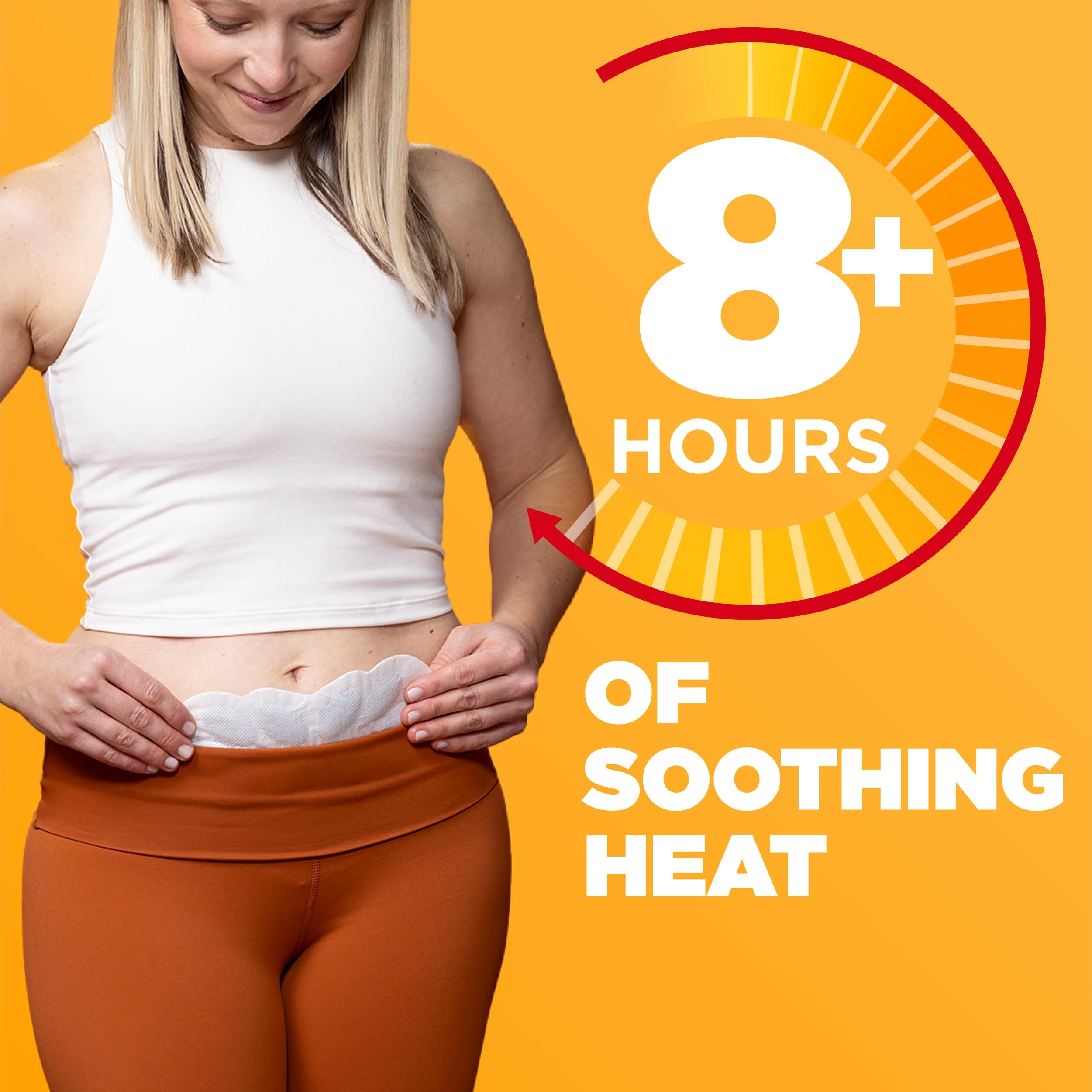 ThermaCare Portable Menstrual Heating Pad, Adhesive Period Therapy Heat Patches for Cramps and Backache Relief, HSA/FSA Eligible & Approved, 6 Count