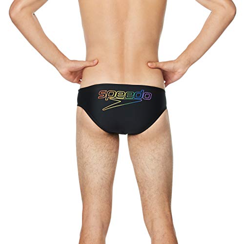 Speedo Men's Swimsuit Brief Endurance+ The One Graphic Pride Anthracite, 24