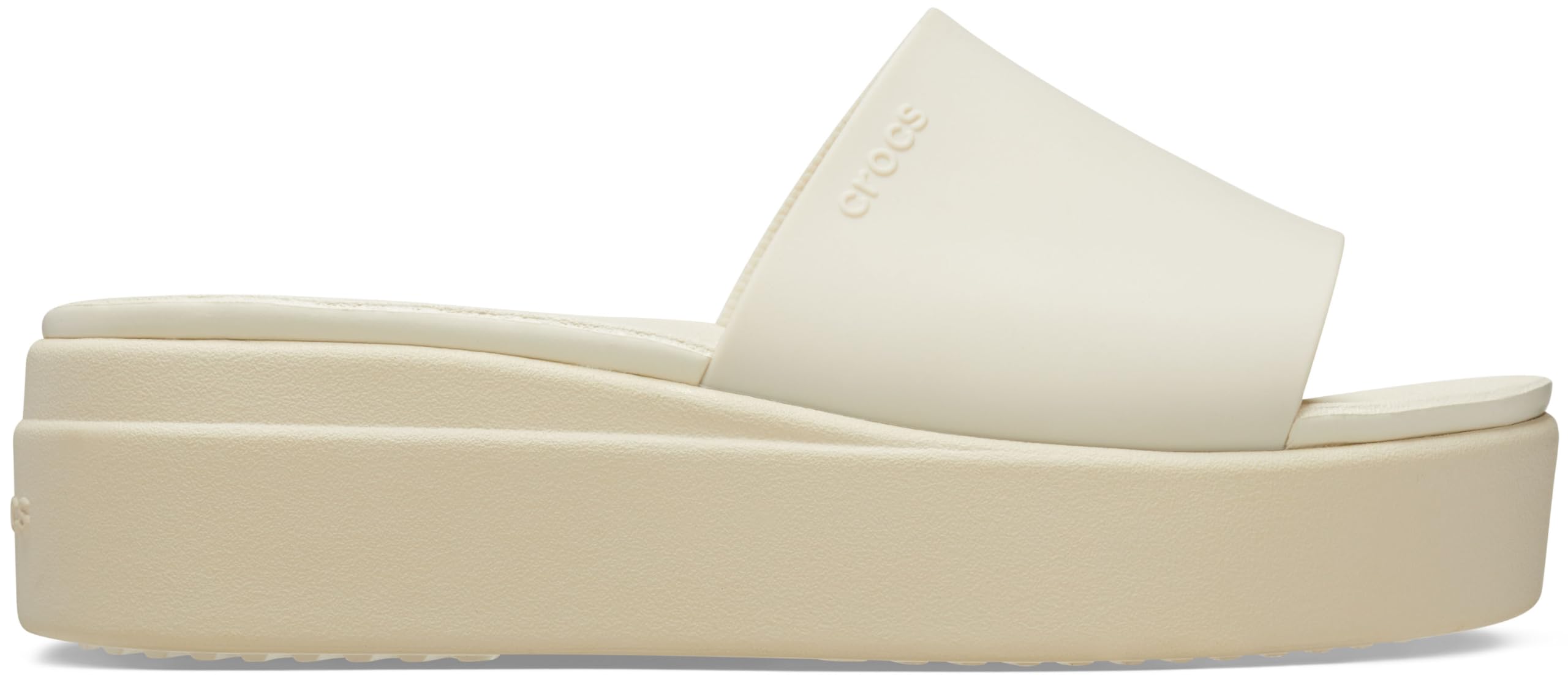 Crocs Women's Brooklyn Platform Slides Sandal, Bone, Numeric_10