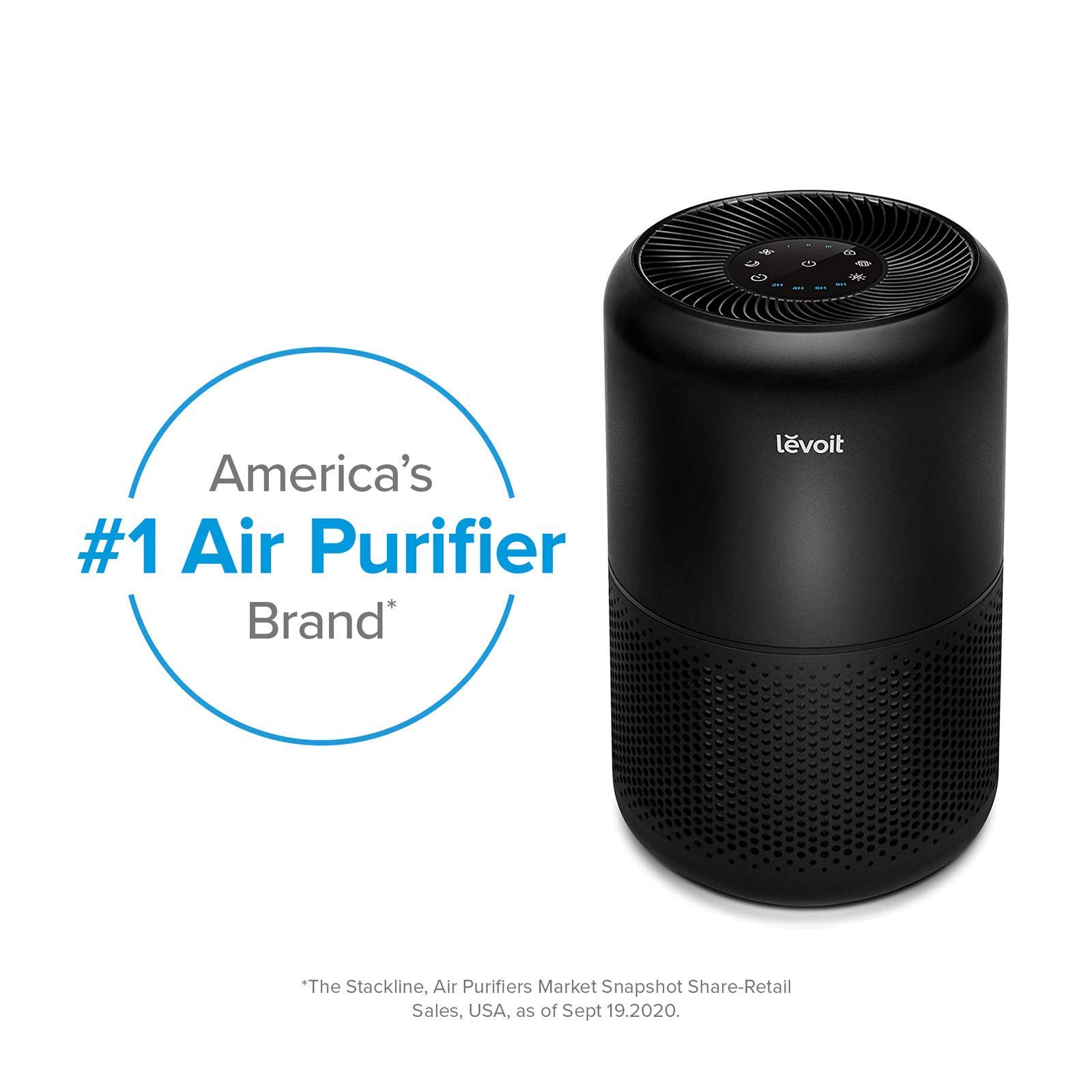 LEVOIT Air Purifier for Home Allergies Pets Hair in Bedroom, Black & 4L Humidifiers for Bedroom Large Room & Essential Oil Diffuser, Quiet Cool Mist for Home, Blue