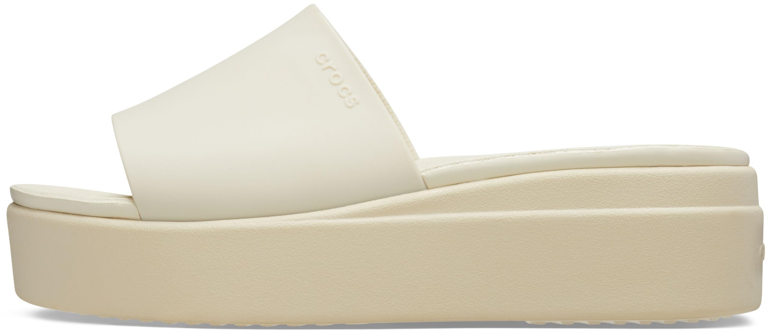 Crocs Women's Brooklyn Platform Slides Sandal, Bone, Numeric_10