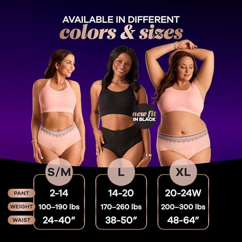 Always Discreet Boutique Adult Incontinence and Postpartum Underwear for Women, Maximum Protection, XL, Rosy, 16 Count (Packaging May Vary)