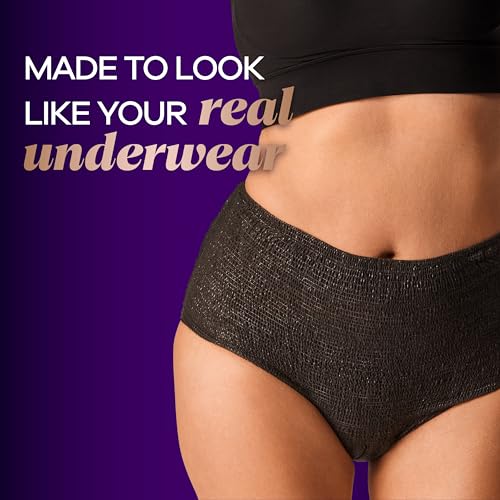 Always Discreet Boutique Adult Incontinence and Postpartum Underwear for Women, Maximum Protection, XL, Rosy, 16 Count (Packaging May Vary)