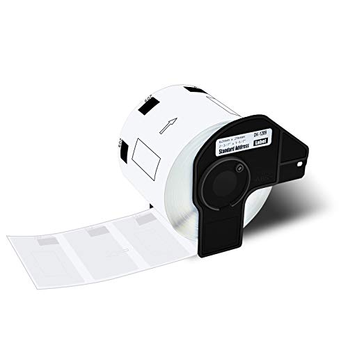 NineLeaf (20 Roll /800 Labels per Roll) Die-Cut Small Address Labels with Cartridge Compatible for Brother DK-1209 DK1209 29mm x 62mm (1-1/7" x 2-3/7") White Paper use in QL Label Printers