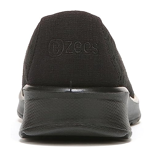 BZees Womens Galaxy Slip-On Black Eyelet 6 M