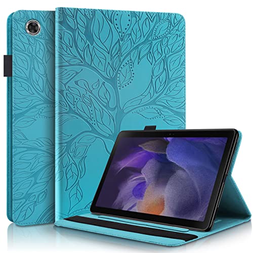 Case for Samsung Galaxy Tab A8 10.5'' 2022 Case SM-X200/X205 PU Leather Cover Lightweight Flip Stand Shell with Elastic Band & Card Holder for Galaxy Tab A8 10.5 inch Tablet,Turquoise