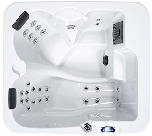 Luxuria Spas Monterey 3-Person 32-Jet Plug and Play Lounger Hot Tub with Ozonator