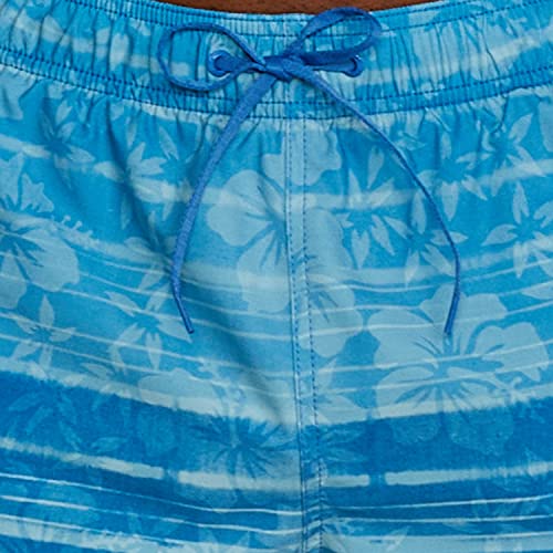 Speedo Men's Standard Swim Trunk Mid Length Redondo Floral, Reign Peacoat, Medium