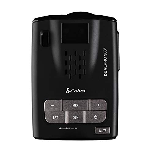 Cobra DualPro 360° Radar Detector by Creators of Escort Radar - Long Range, iRadar App, Front & Rear Advanced Sensors, Directional Alert Arrows, GPS AutoLearn Technology for Fewer False Alerts