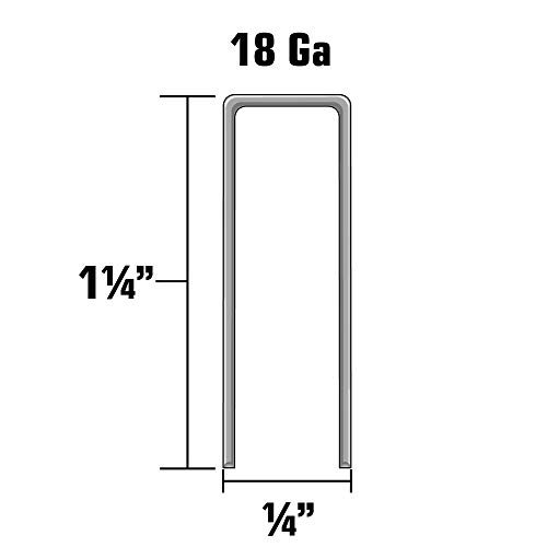 Metabo HPT 1-1/4 Inch 18 Gauge Narrow Crown Finish Staples | 1,000 Count | 21105SHPT