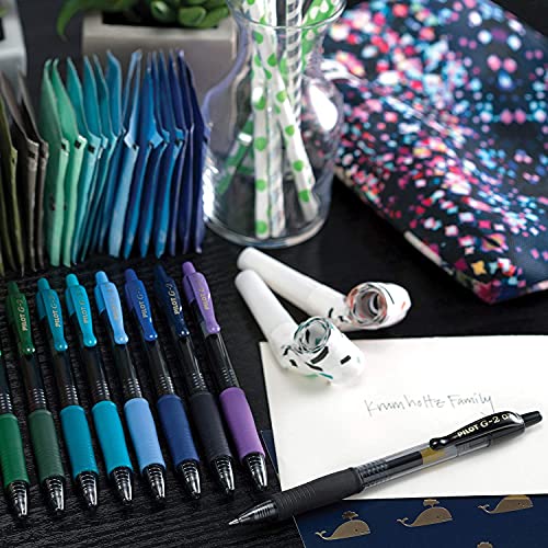 Pilot G2 Premium Refillable And Retractable Gel Ink Pens, Fine Point (0.7mm), 7 Colors, 8 Count (16603)
