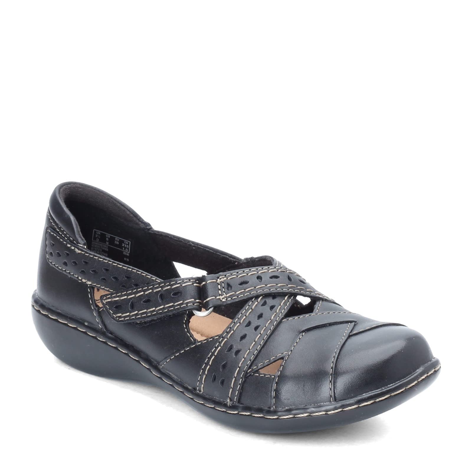 Clarks Women's Ashland Spin Q Slip-On Loafer, Black, 5