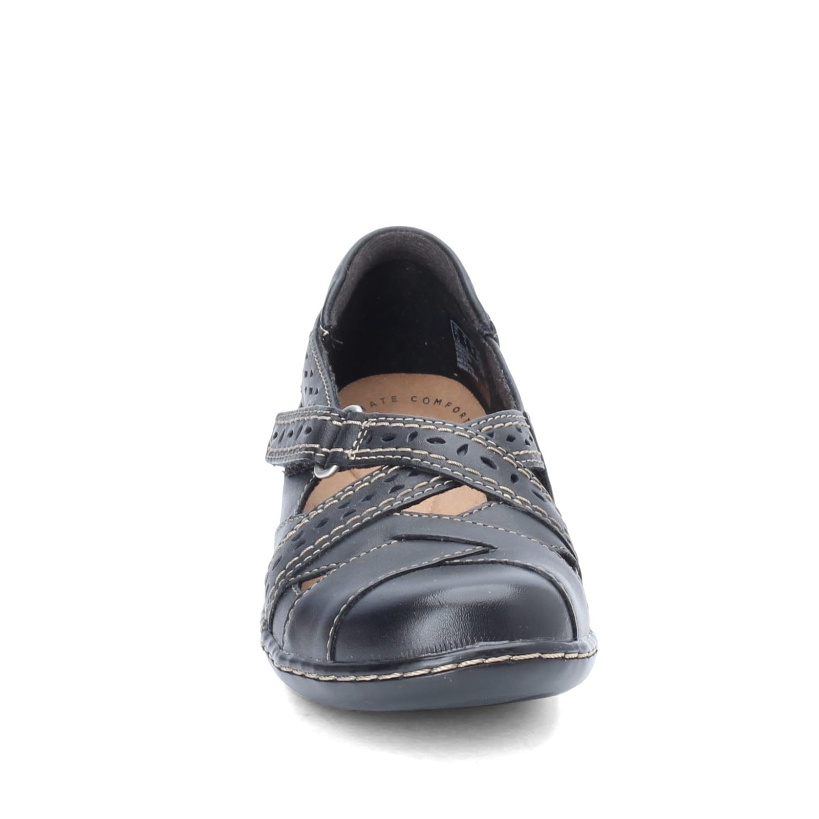Clarks Women's Ashland Spin Q Slip-On Loafer, Black, 5