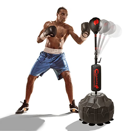 Cobra Reflex Bag – Advanced Reflex Punching Bag with Ultra-Fast Bounceback to Increase Speed, Reflexes, and Stamina – Adjustable-Height Boxing Bag with Stand and Secure Suction Cups