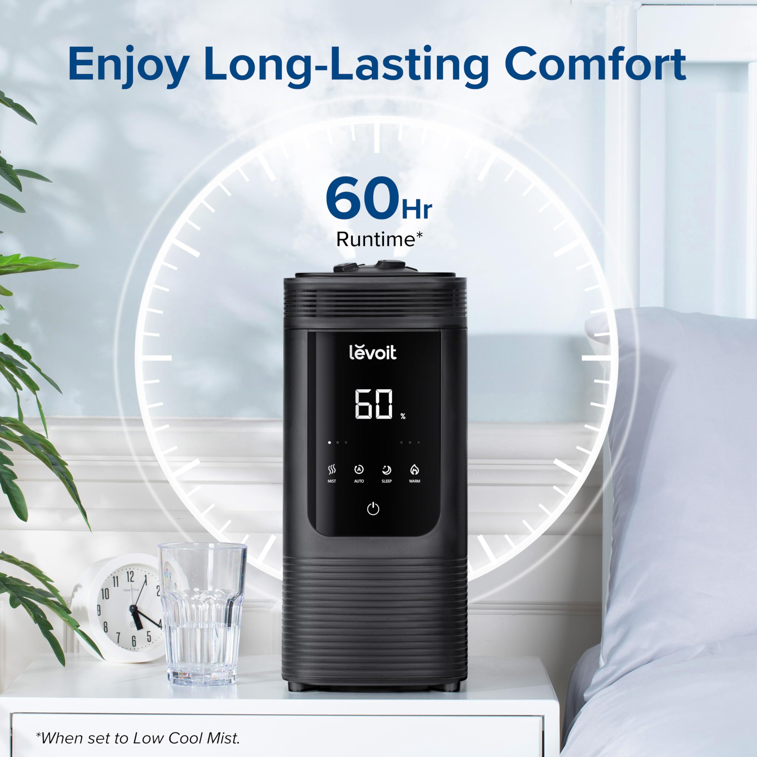 LEVOIT 6L Smart Warm and Cool Mist Humidifier & 16-Pack Aroma Pads