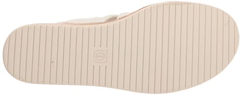 BZees Womens Roma Cork Wedge Beaded Sandal White Denim 10 W