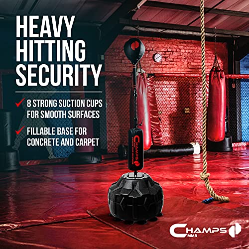 Cobra Reflex Bag – Advanced Reflex Punching Bag with Ultra-Fast Bounceback to Increase Speed, Reflexes, and Stamina – Adjustable-Height Boxing Bag with Stand and Secure Suction Cups
