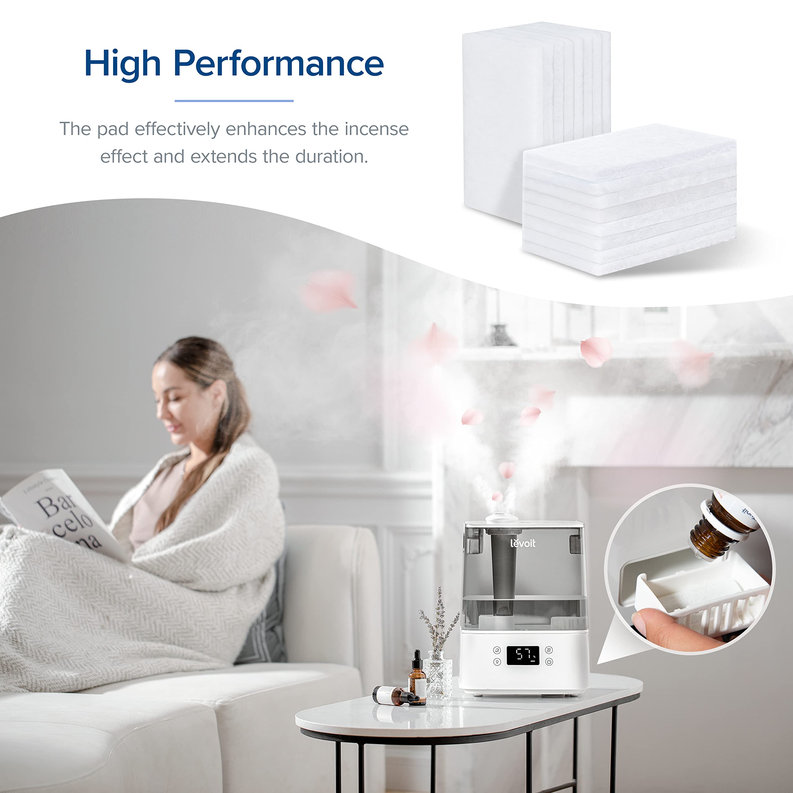 LEVOIT 6L Smart Warm and Cool Mist Humidifier & 16-Pack Aroma Pads