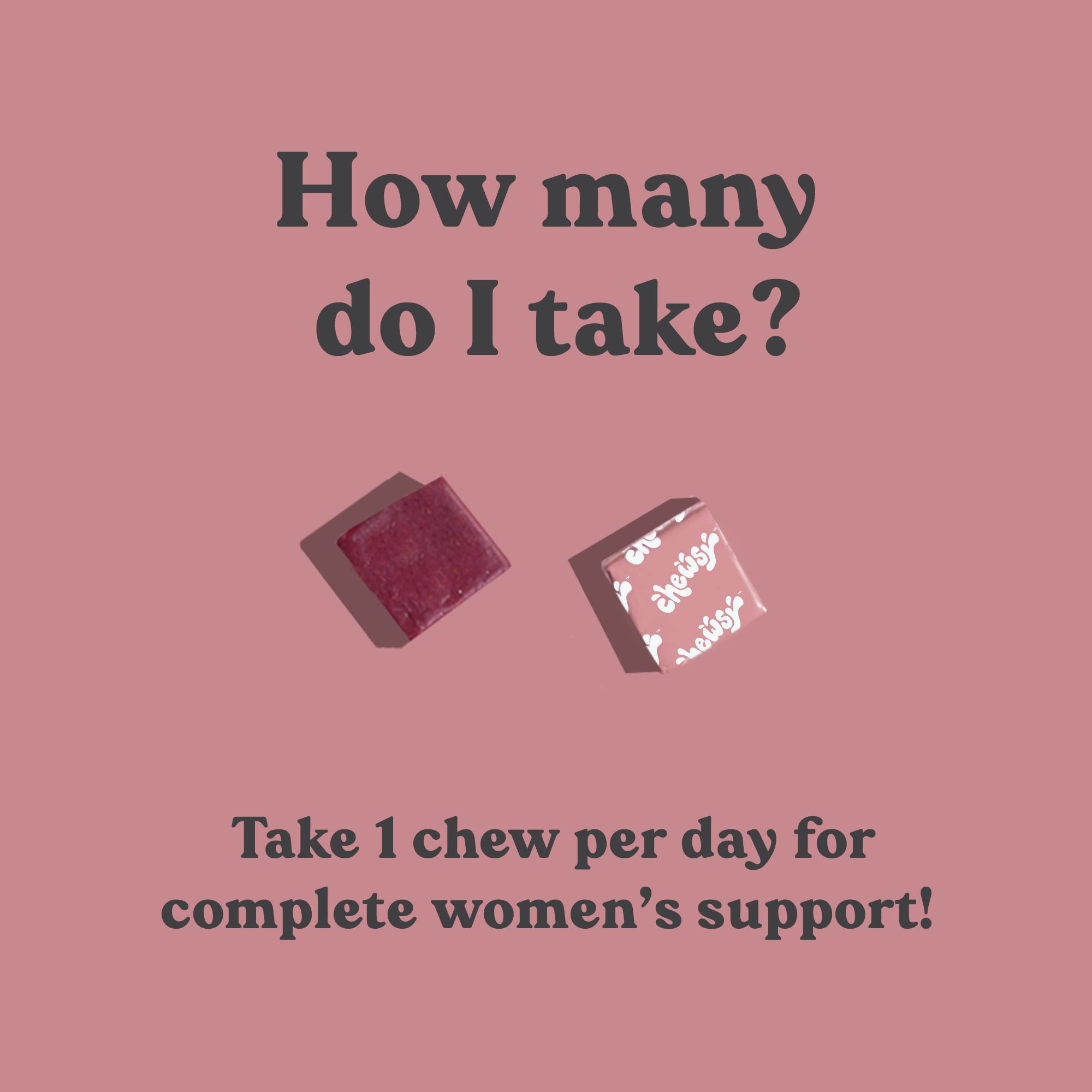 CHEWSY Women's Multivitamin - Immune & Energy Support - 23 Nutrients Including A, B12, C, Folic Acid, Probiotics, Biotin, Cranberry - 30-Day Supply
