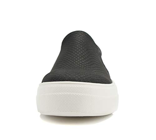 Soda Hike ~ Slip On Double Layer Foam Padded Cushion Sock Fashion Sneakers (Black Cobra, Numeric_5_Point_5) …