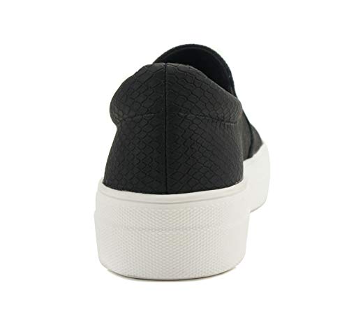 Soda Hike ~ Slip On Double Layer Foam Padded Cushion Sock Fashion Sneakers (Black Cobra, Numeric_5_Point_5) …