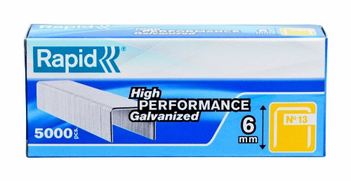 Rapid 23391100 1/4-Inch 19 Series Fine Wire Staples with R19E and R23, 5000 Per Box , Gray