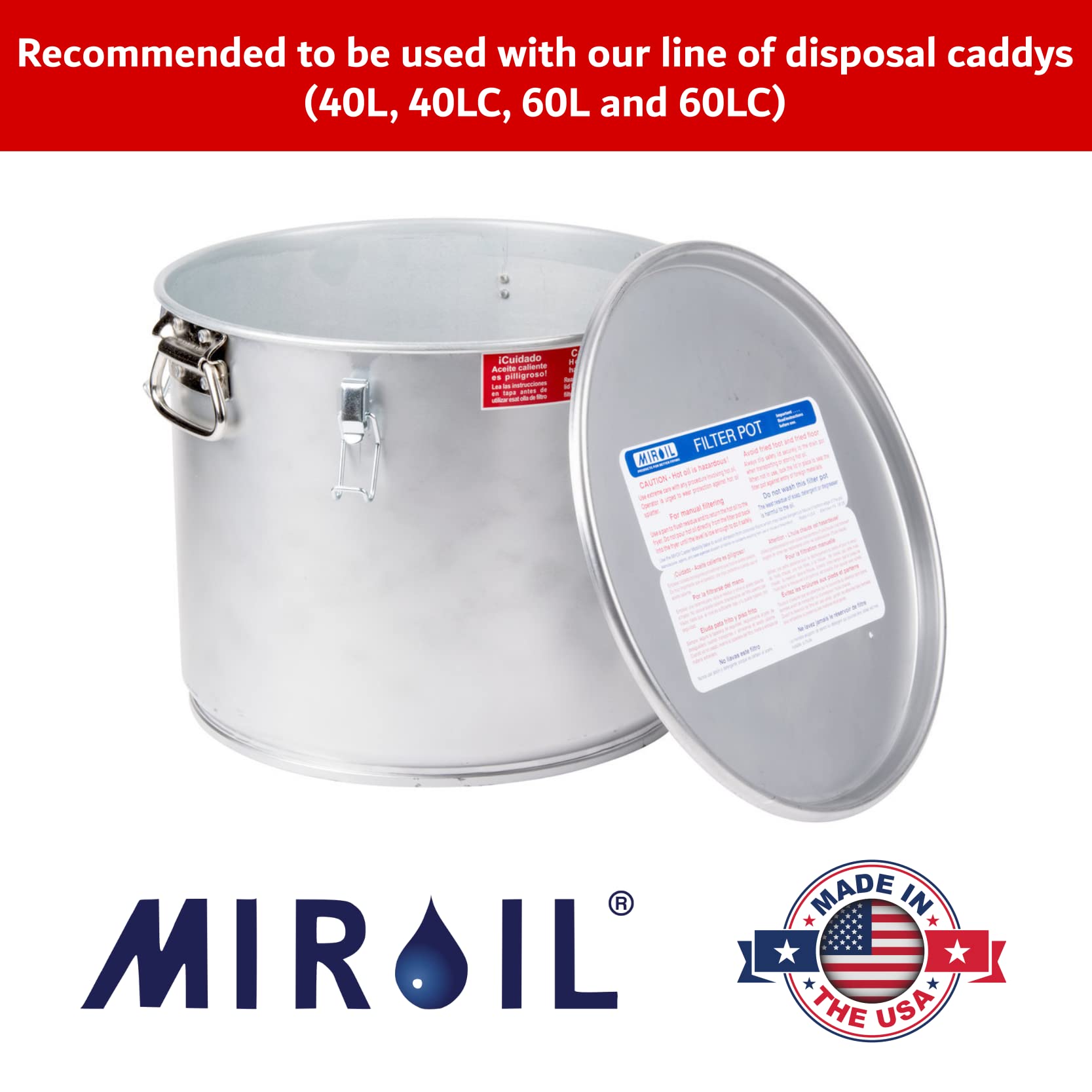 Miroil B6PS Fryer Filter Bag & Frame, MirOil EZ Flow Filter Bag Combination, Part 02852, Use to Filter Fry Oil, Suitable for 70 lb Polishing Oil, Durable, Easy to Clean with Hot Water