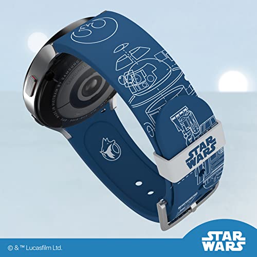 Star Wars - R2-D2 Droid Blueprints Smartwatch Band β Officially Licensed, Compatible with Samsung Watch (watch not included) - 20mm