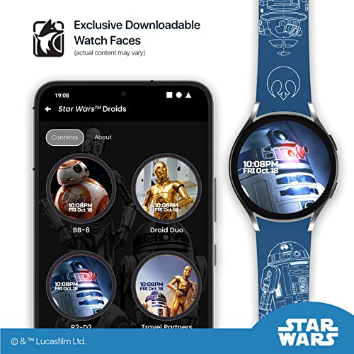 Star Wars - R2-D2 Droid Blueprints Smartwatch Band β Officially Licensed, Compatible with Samsung Watch (watch not included) - 20mm