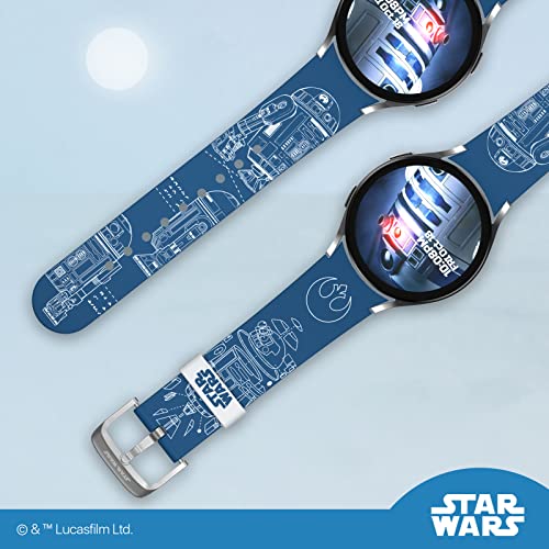 Star Wars - R2-D2 Droid Blueprints Smartwatch Band β Officially Licensed, Compatible with Samsung Watch (watch not included) - 20mm