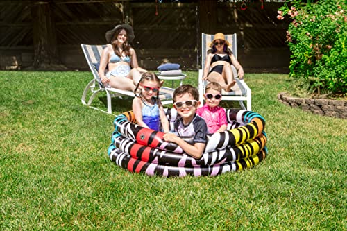 Poolmaster Inflatable Swimming Pool Kiddie Pool, Rainbow Zebra
