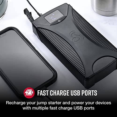 Cobra 1000A Jump Starter - Lithium-ion Jump Starter & Power Bank with in-Car Jump Starting & Fast Charge USB, LED Flashlight, Jump Start Cables, 1000 Amp Peak Power for Any Car, Truck or Boat