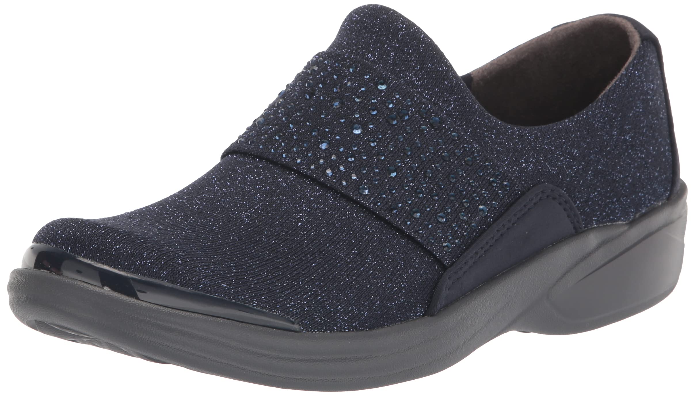 BZees Women's Pizazz Slip-On Loafer, Navy Sparkle, 8