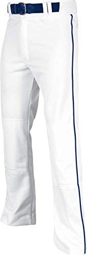 CHAMPRO Youth Triple Crown Piped Baseball Pant White | Navy XL