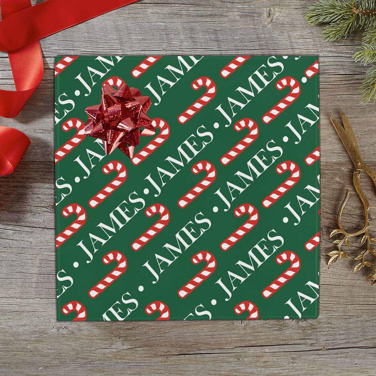 Artsadd Personalized Christmas Wrapping Paper Rolls for Boys&Girls Kids Adults, Custom Gift Wrapping Paper Roll 58 x 23 Inches