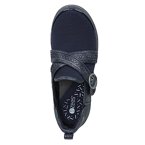 BZees Womens Indigo Loafer, Navy Blazer Mesh Fabric, 9 US