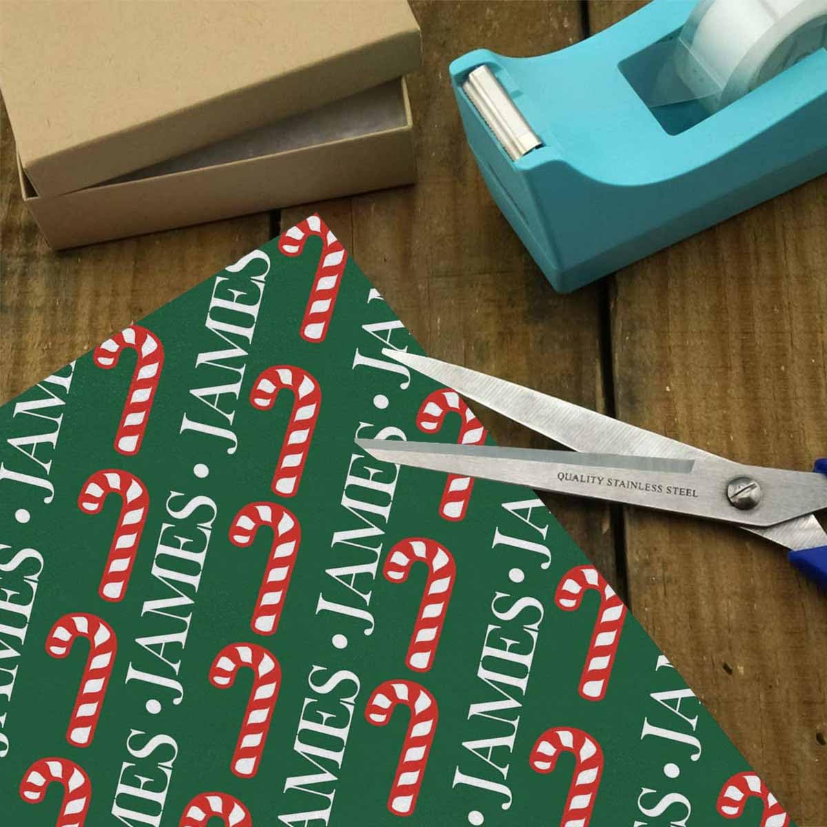 Artsadd Personalized Christmas Wrapping Paper Rolls for Boys&Girls Kids Adults, Custom Gift Wrapping Paper Roll 58 x 23 Inches